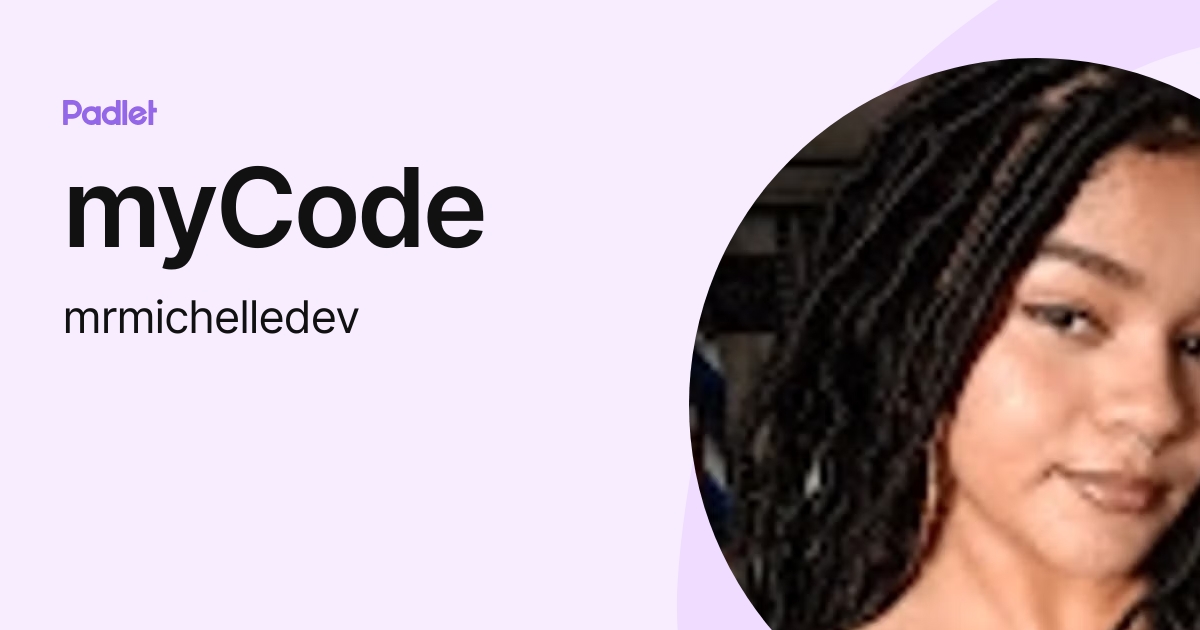 myCode (mrmichelledev) profile | Padlet