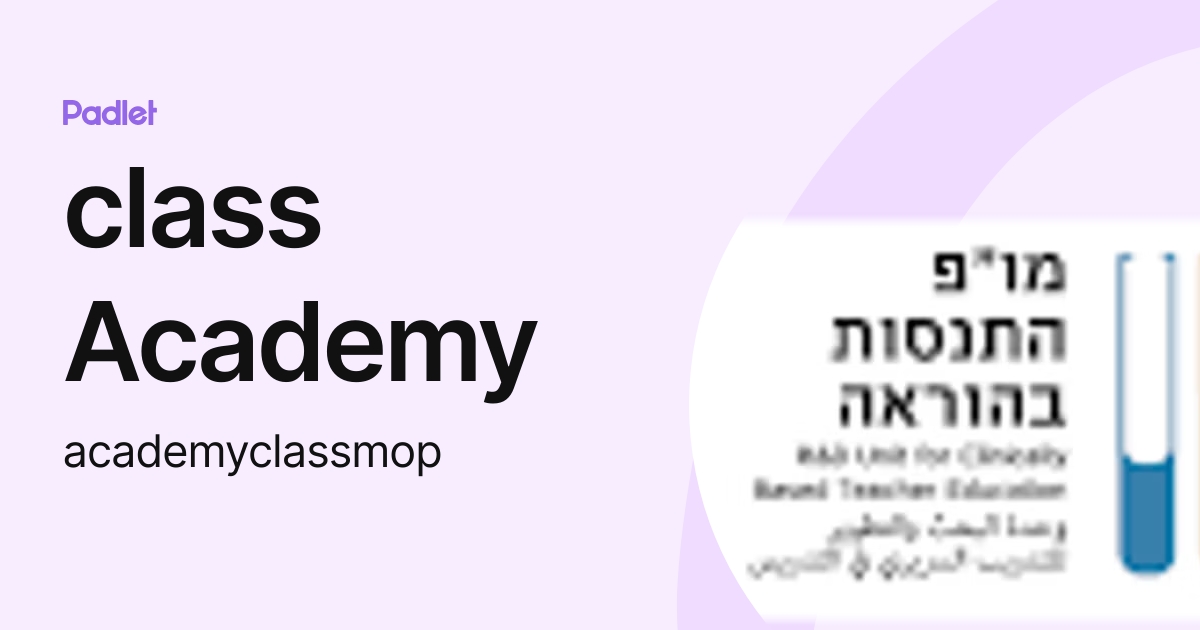 class Academy (academyclassmop) profile | Padlet
