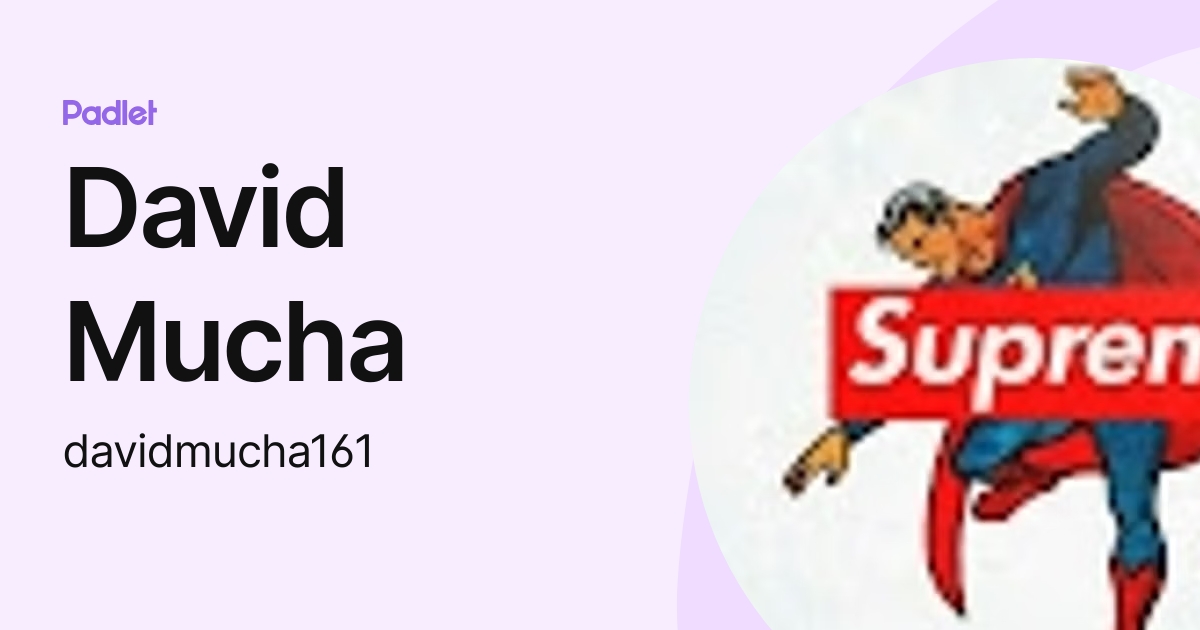 David Mucha (davidmucha161) profile | Padlet