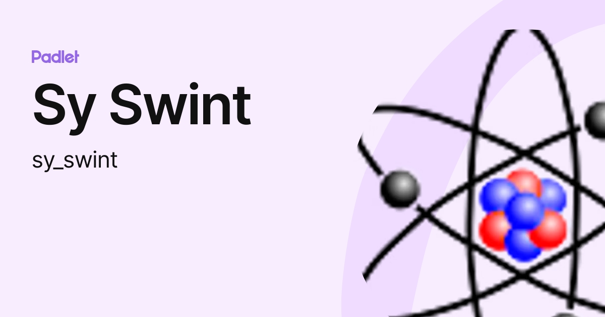 Sy Swint (sy_swint) profile | Padlet