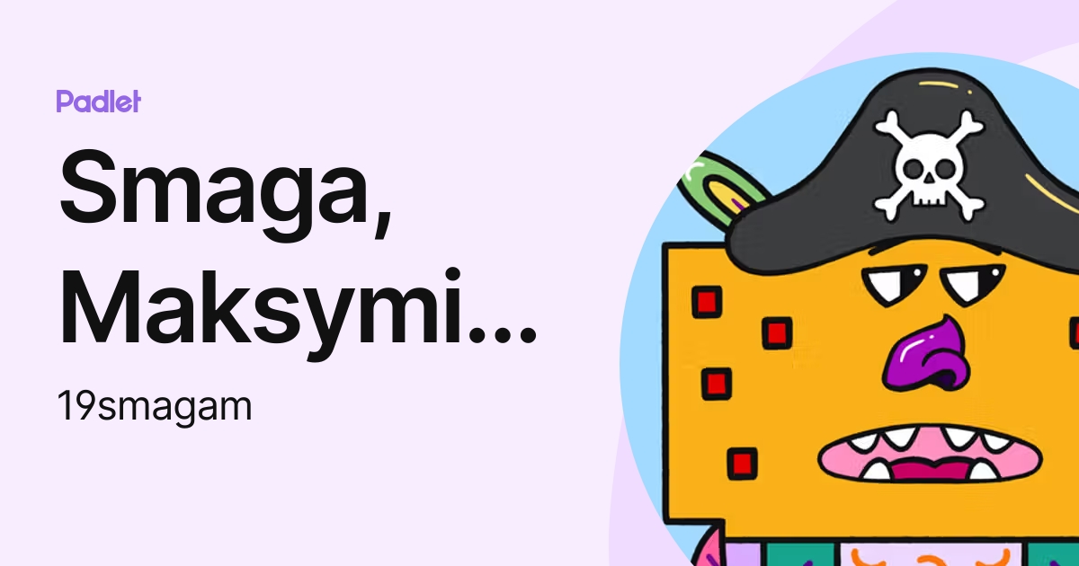Smaga, Maksymilian 2019 TRS Student (19smagam) profile | Padlet