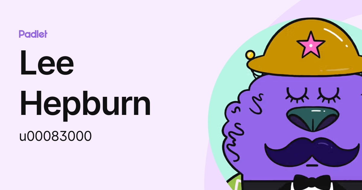 Lee Hepburn (u00083000) profile | Padlet