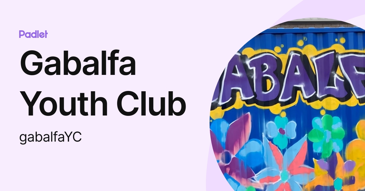 Gabalfa Youth Club (gabalfaYC) profile | Padlet