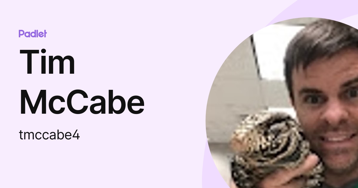 Tim McCabe (tmccabe4) profile | Padlet