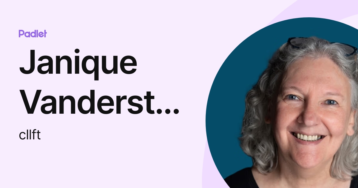 Janique Vanderstocken (cllft) profile | Padlet