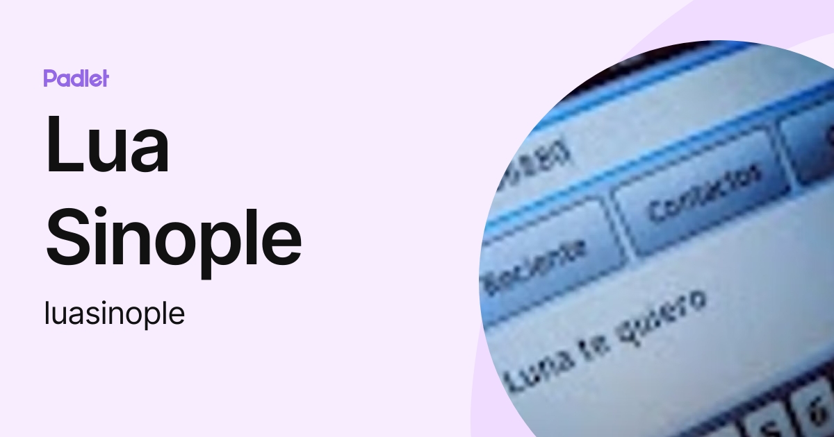 Lua Sinople (luasinople) profile | Padlet