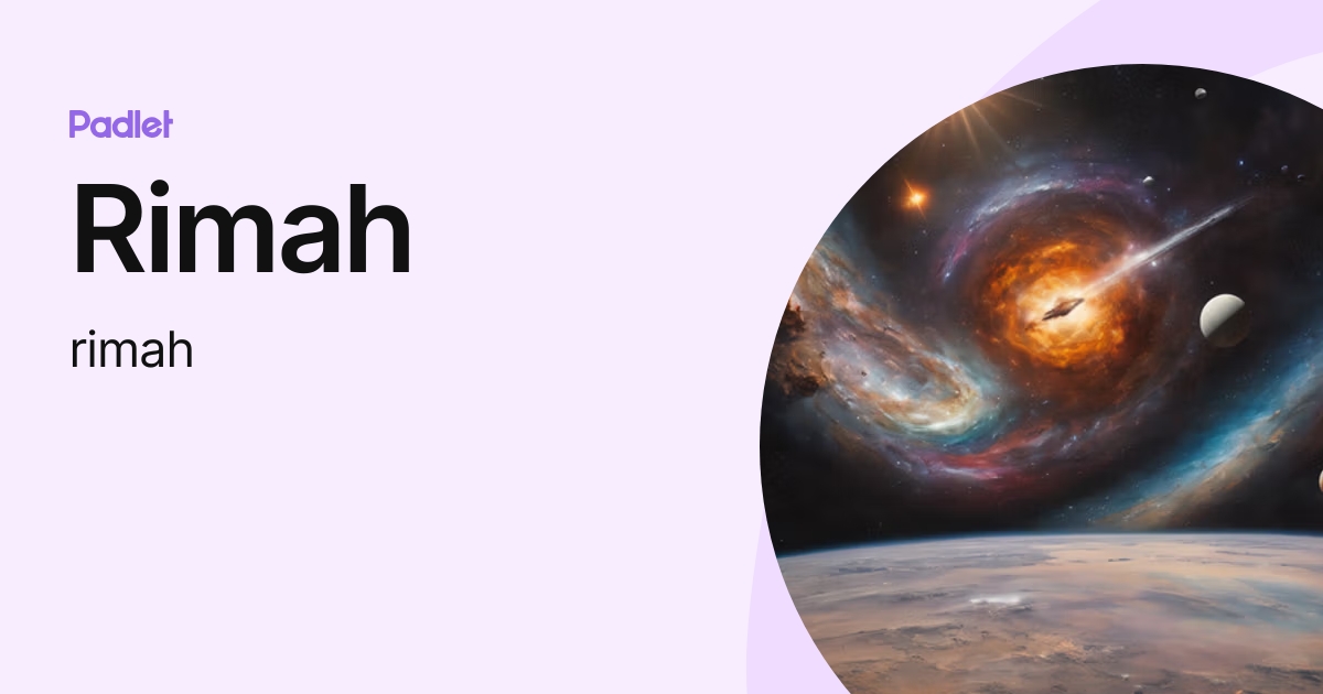 Rimah (rimah) profile | Padlet