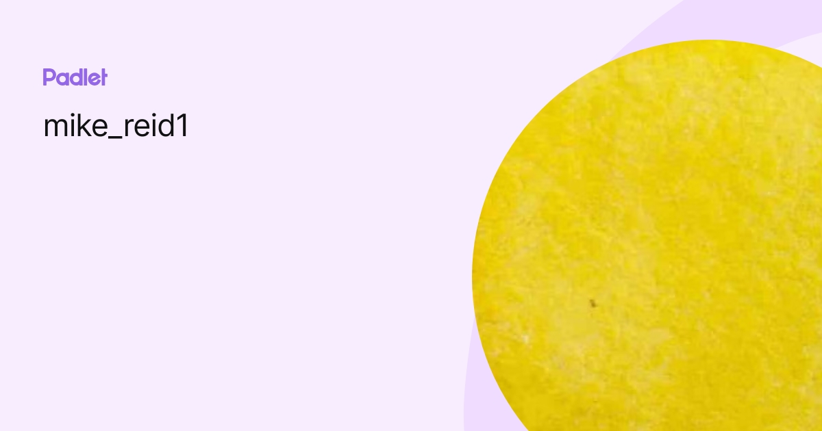 mike_reid1 profile | Padlet