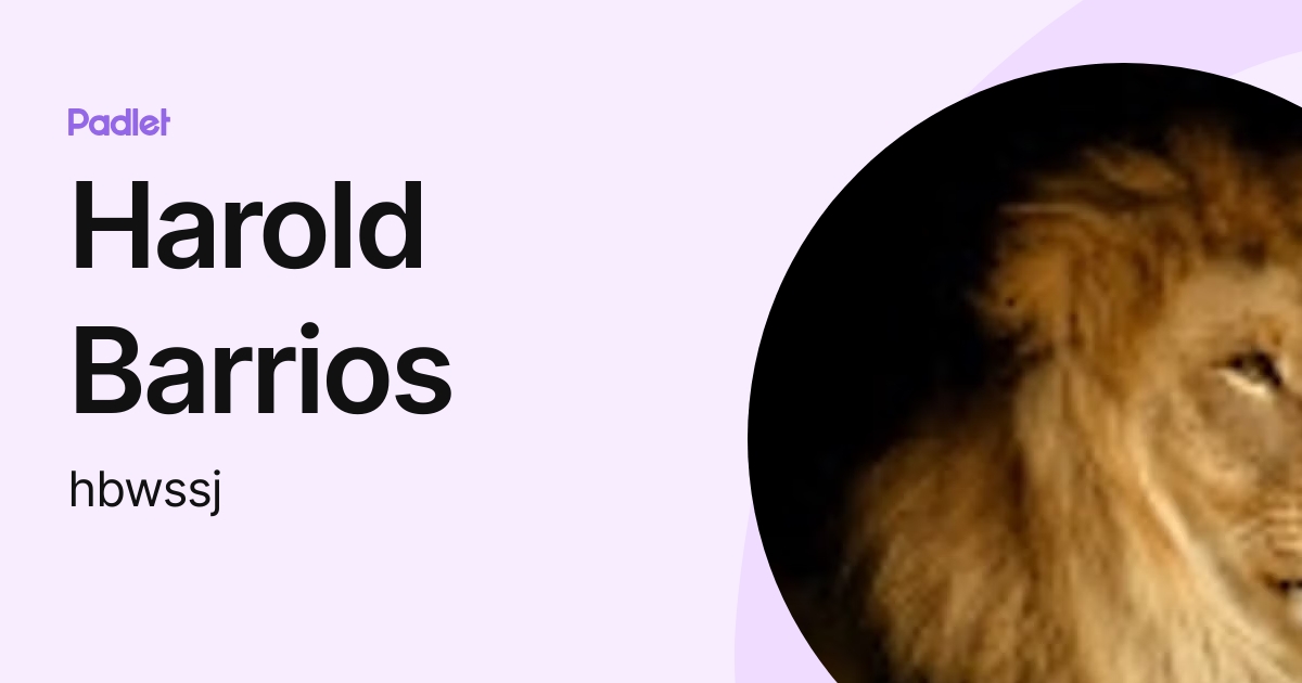 Harold Barrios (hbwssj) profile | Padlet