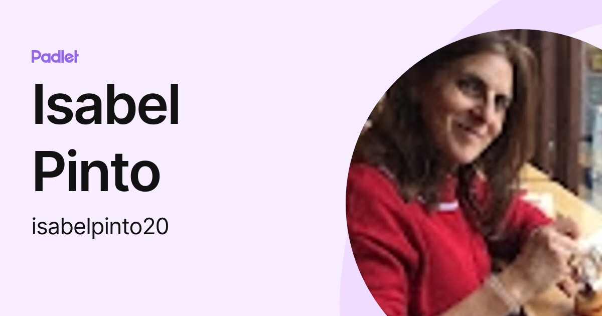 Isabel Pinto (isabelpinto20) perfil | Padlet