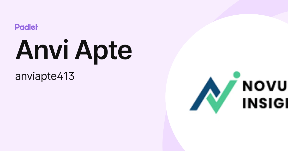 Anvi Apte (anviapte413) profile | Padlet