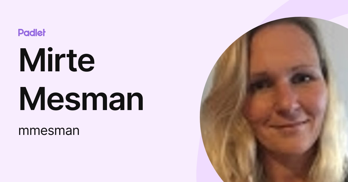 Mirte Mesman (mmesman) profile | Padlet