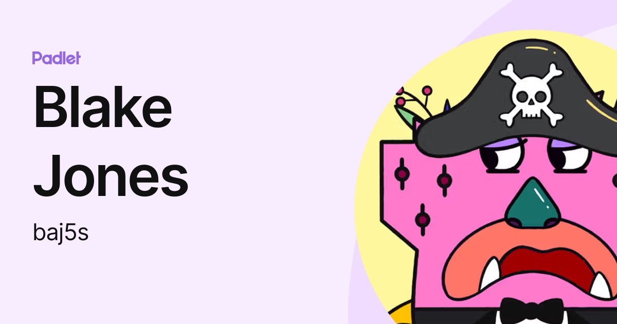 Blake Jones (baj5s) profile | Padlet