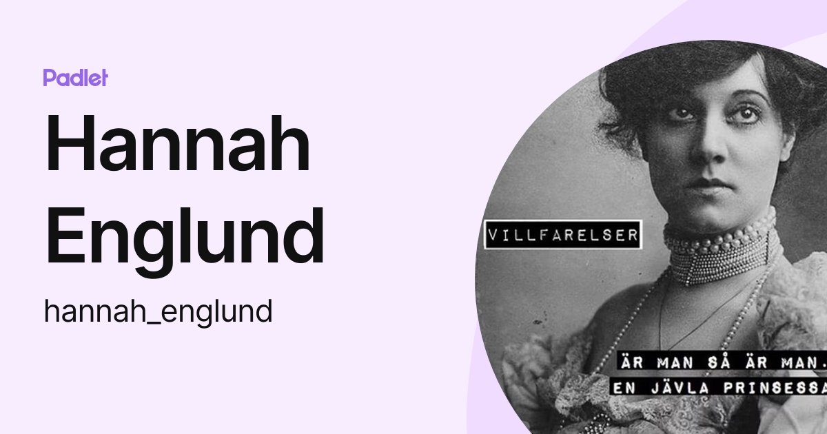 Hannah Englund (hannah_englund) profile | Padlet