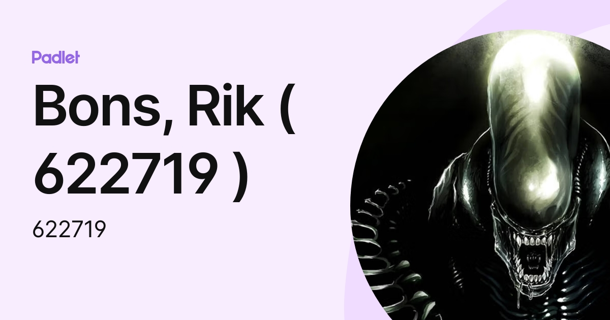 Bons, Rik ( 622719 ) (622719) profile | Padlet