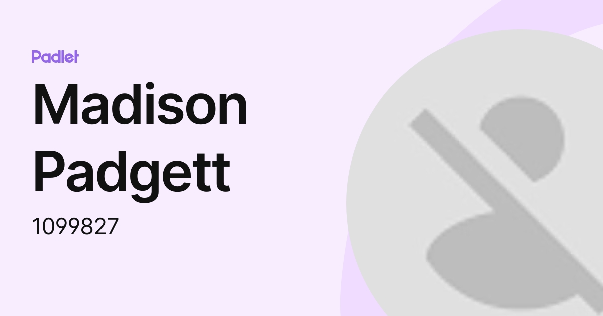 Madison Padgett (1099827) profile | Padlet