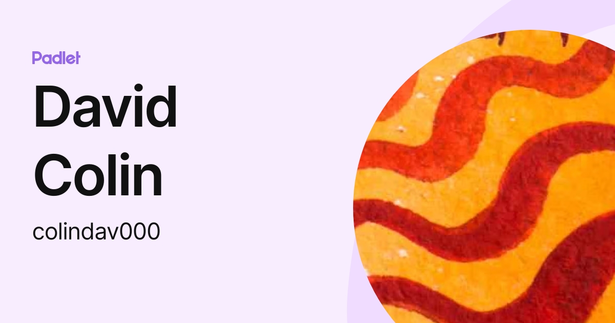 David Colin (colindav000) profile | Padlet