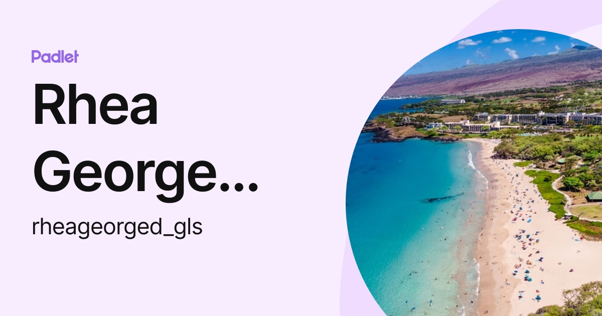 Rhea George Dcosta (rheageorged_gls) profile | Padlet