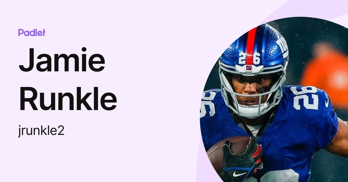 Jamie Runkle (jrunkle2) profile | Padlet