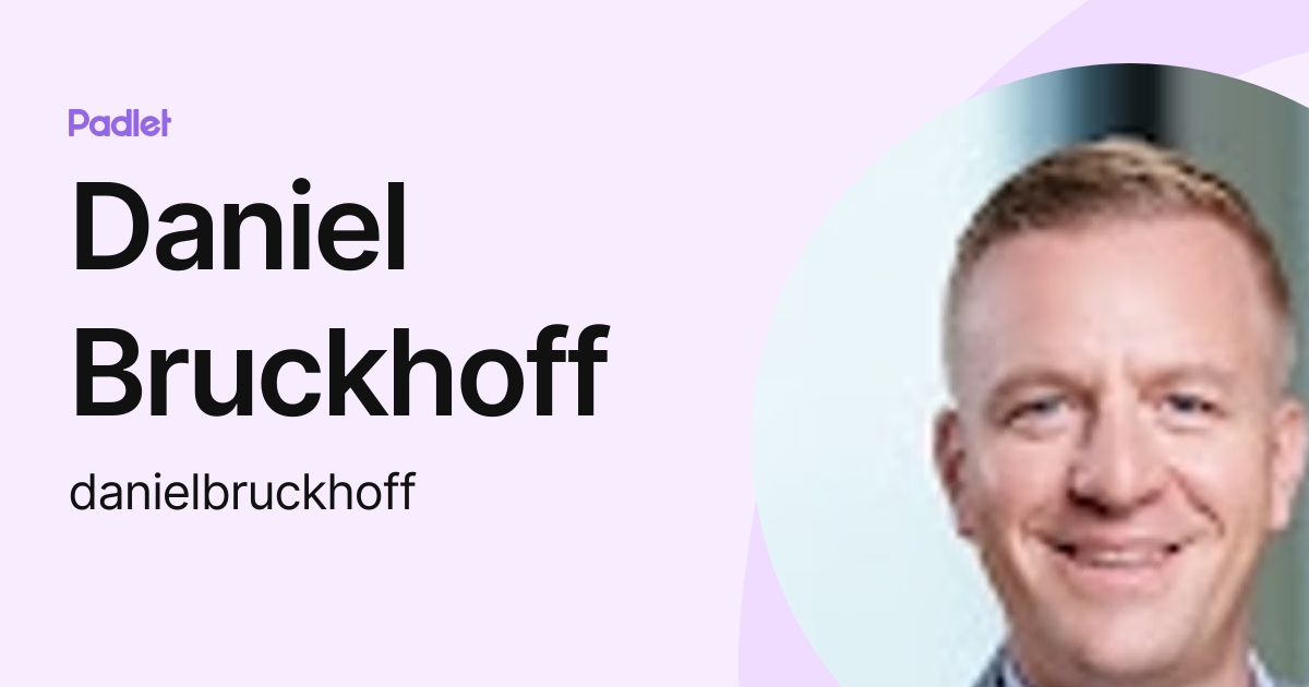 Daniel Bruckhoff (danielbruckhoff) profile | Padlet