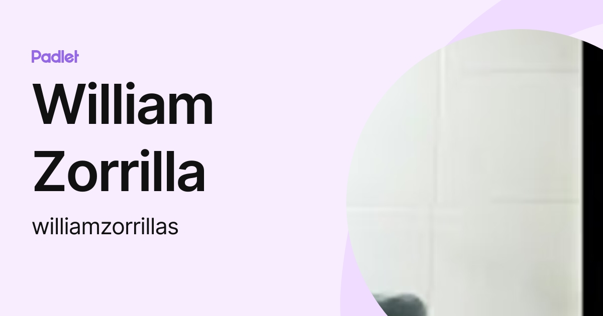 William Zorrilla (williamzorrillas) profile | Padlet