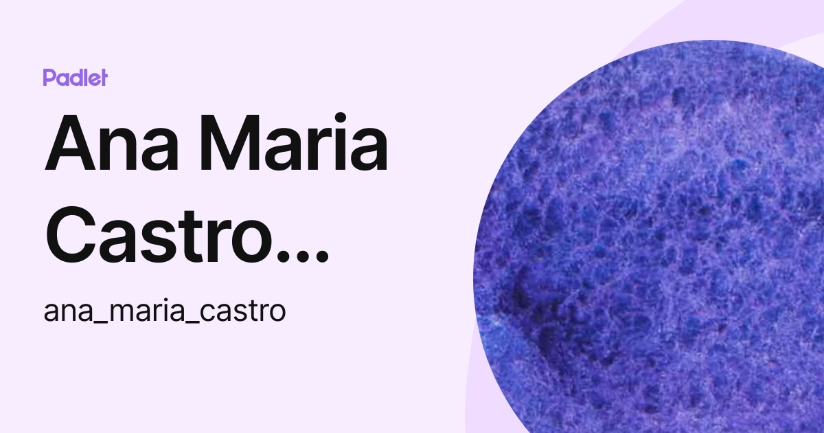 Ana Maria Castro Manco (ana_maria_castro) profile | Padlet