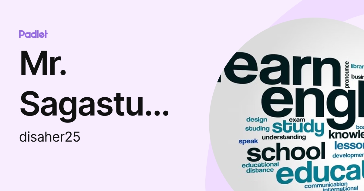 Mr. Sagastume (disaher25) profile | Padlet