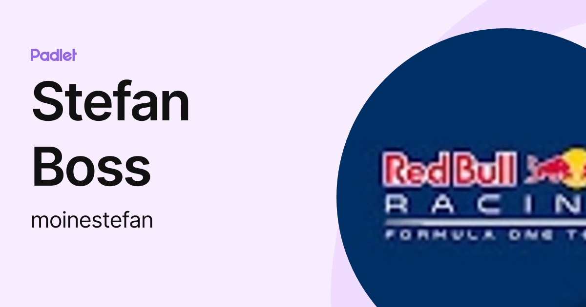 Stefan Boss (moinestefan) profile | Padlet