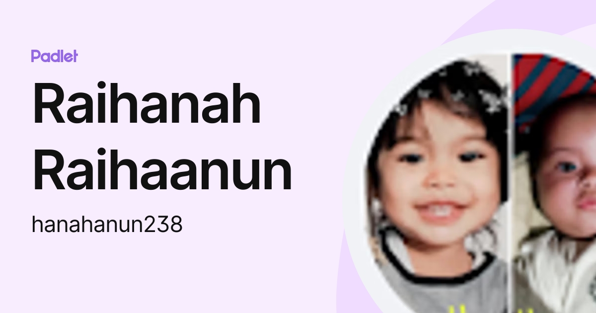 Raihanah Raihaanun (hanahanun238) profile | Padlet