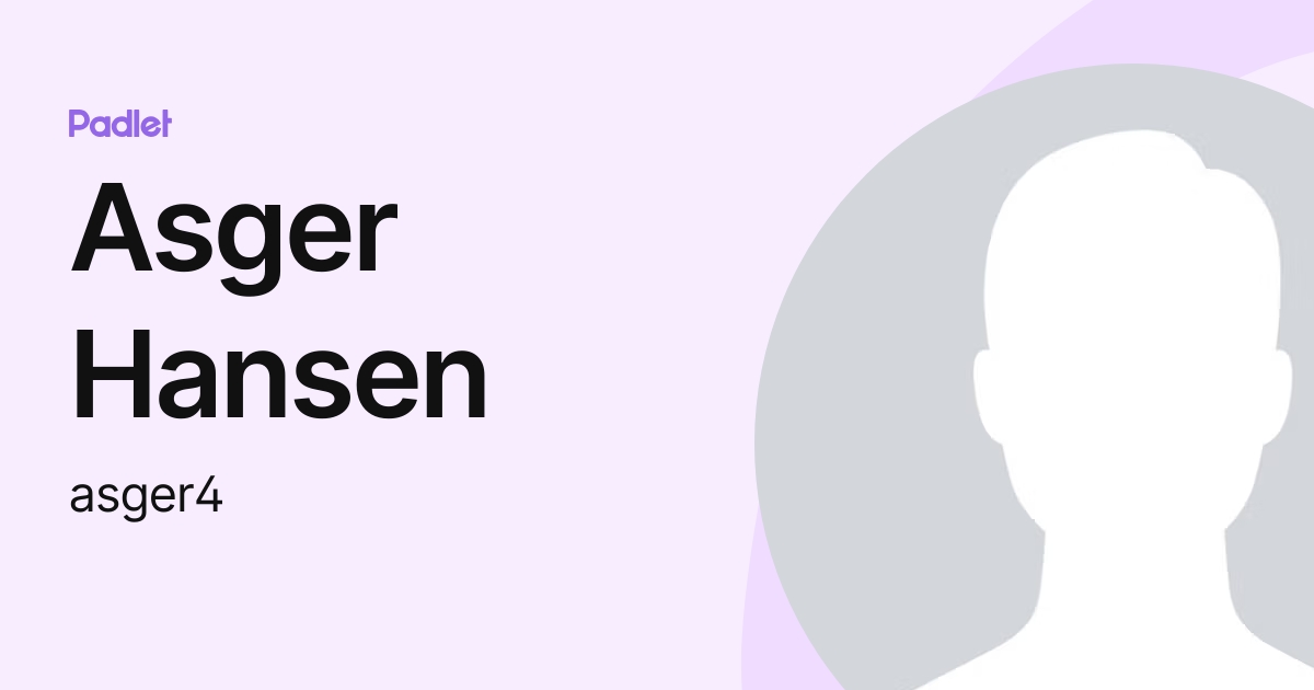 Asger Hansen (asger4) profile | Padlet
