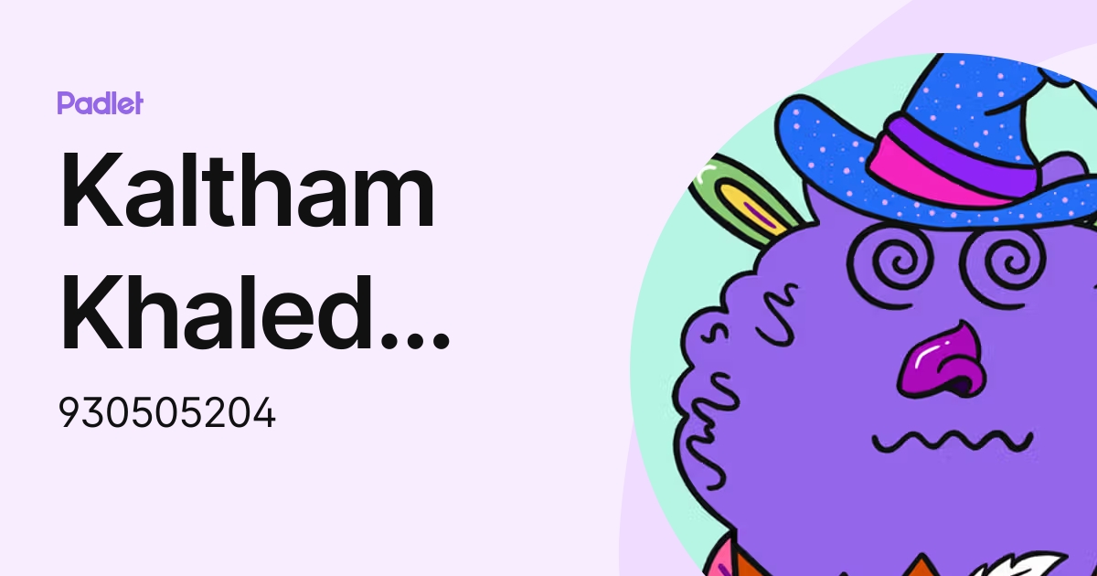 Kaltham Khaled Juma Salman Alhadi (930505204) profile | Padlet