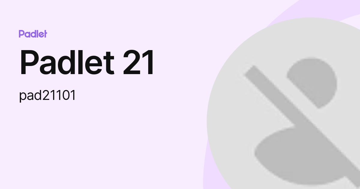 Padlet 21 (pad21101) profile | Padlet