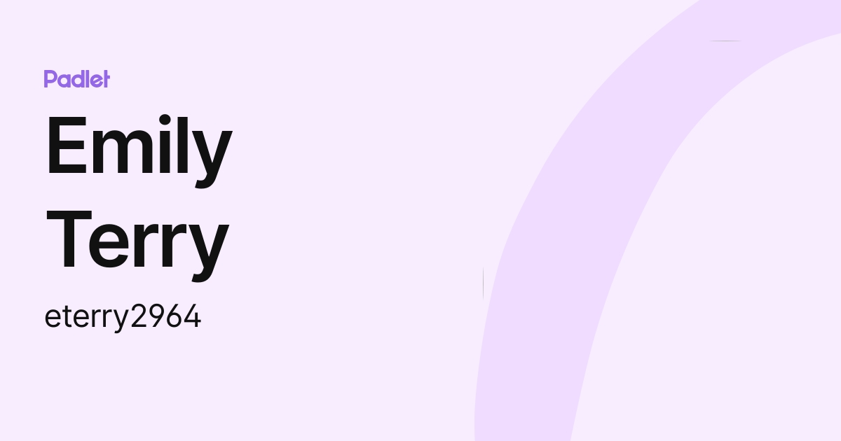 Emily Terry (eterry2964) profile | Padlet