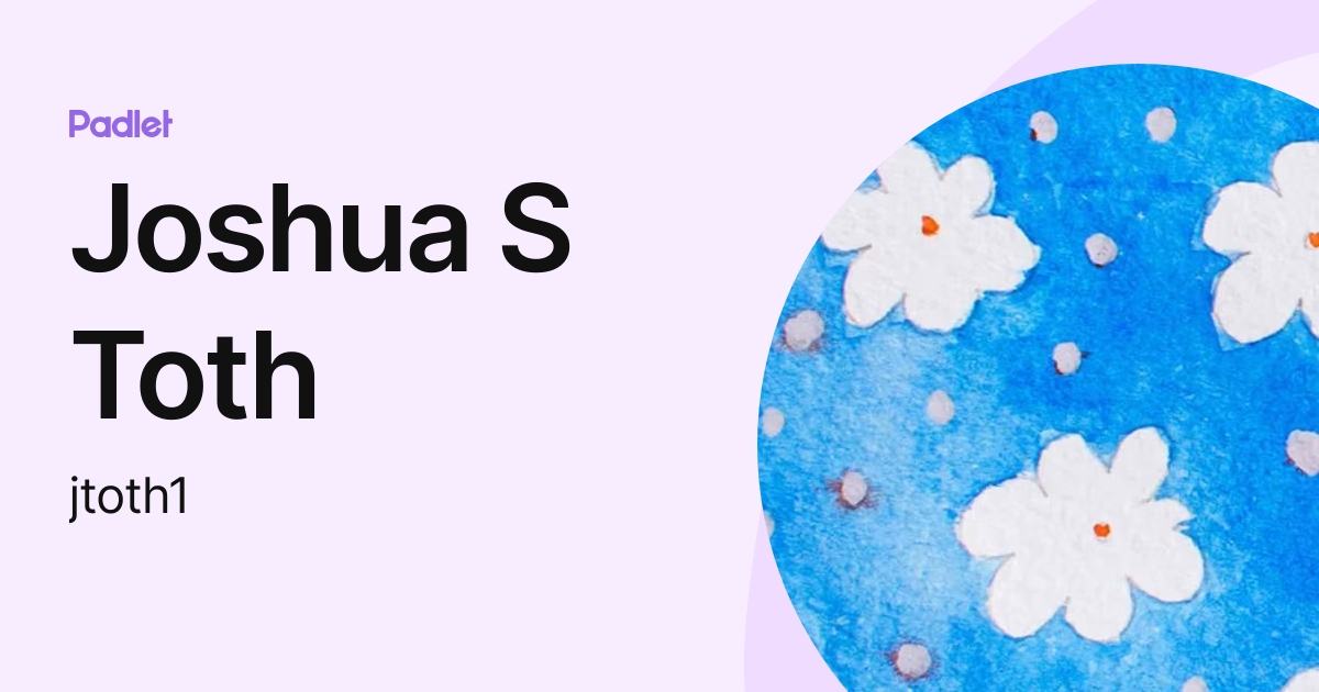 Joshua S Toth (jtoth1) profile | Padlet