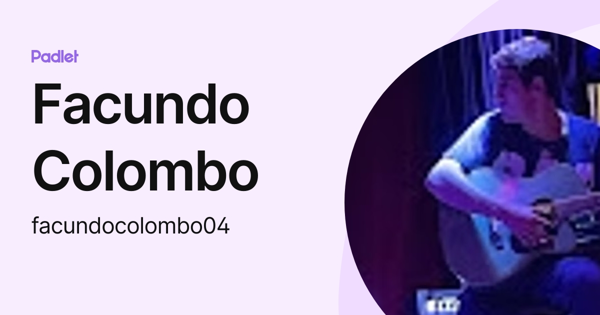 Facundo Colombo (facundocolombo04) profile | Padlet