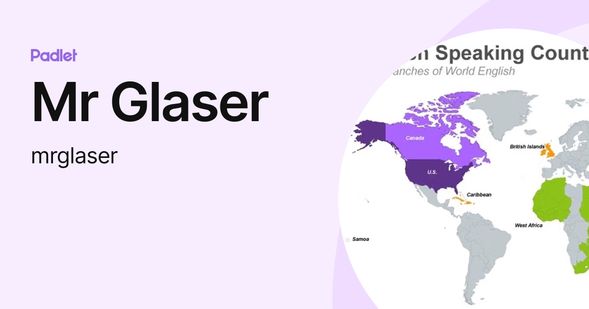 Mr Glaser (mrglaser) profile | Padlet