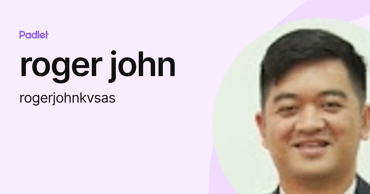 roger john (rogerjohnkvsas) profile | Padlet