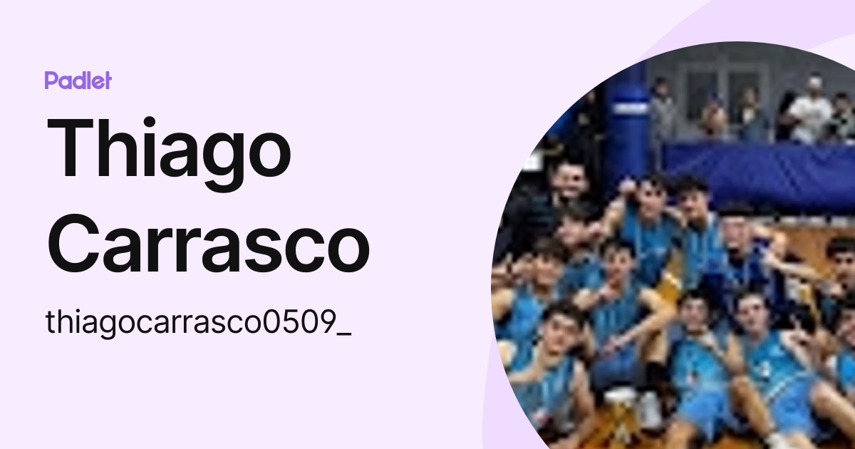 Thiago Carrasco (thiagocarrasco0509_) profile | Padlet