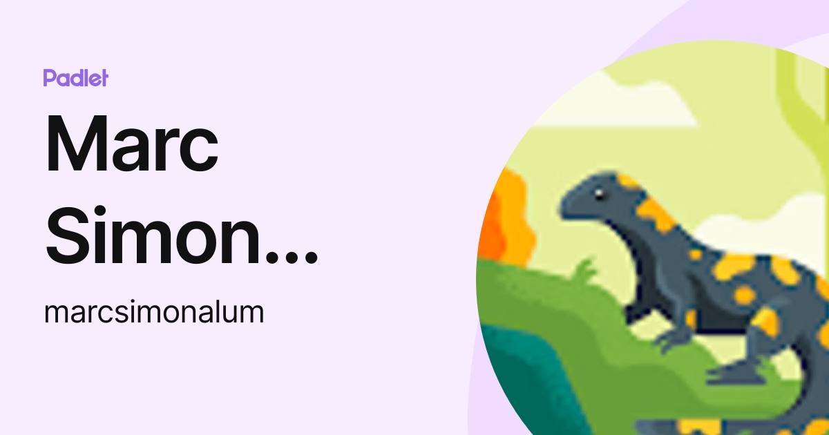 Marc Simon Charles (marcsimonalum) profile | Padlet