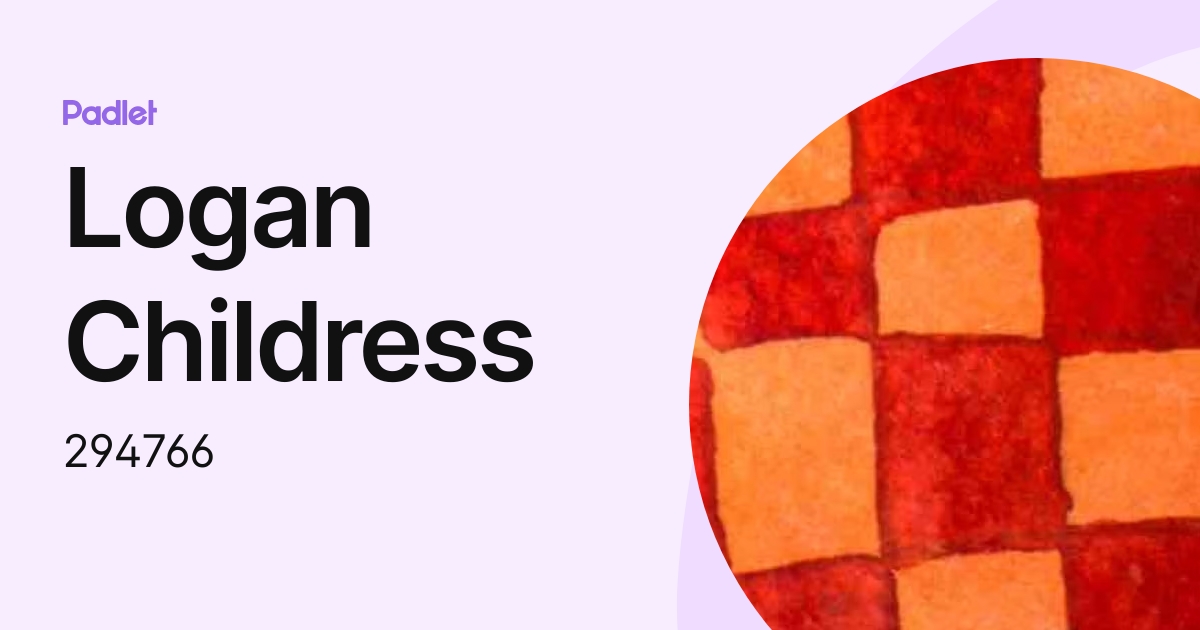 Logan Childress (294766) profile | Padlet