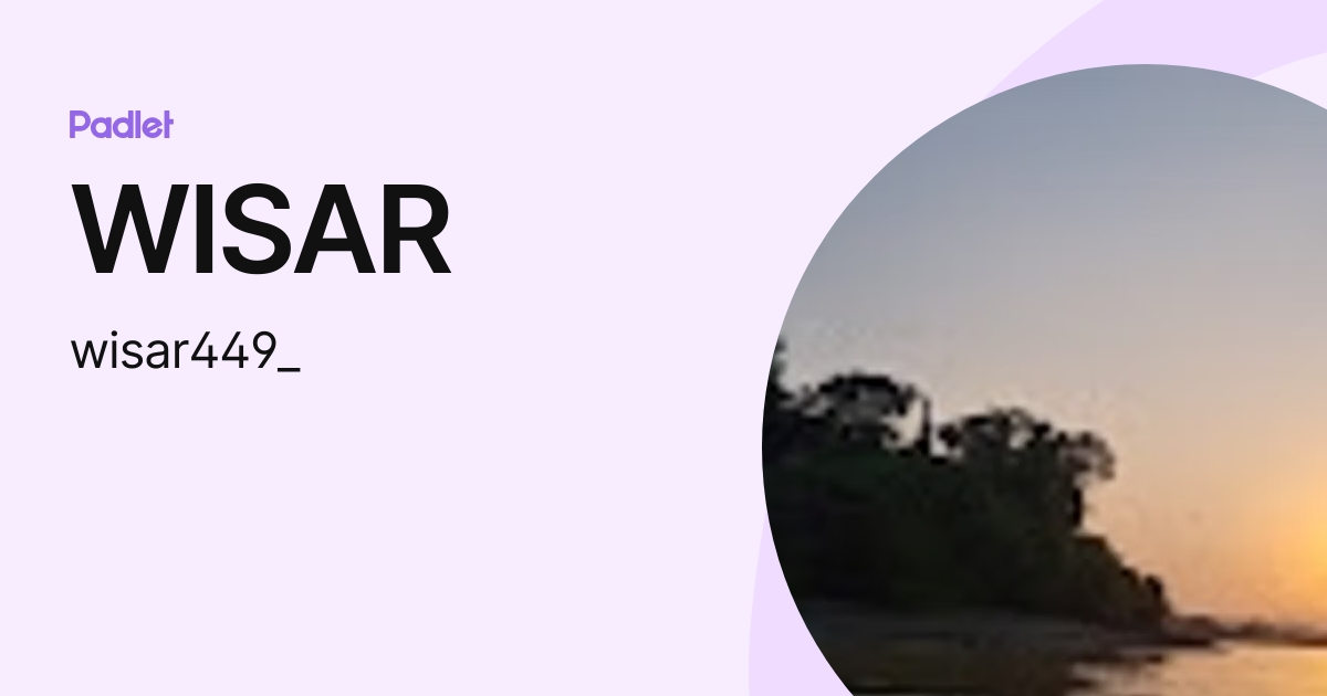 WISAR (wisar449_) profile | Padlet
