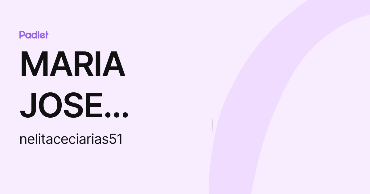 MARIA JOSE ARIAS (nelitaceciarias51) profile | Padlet
