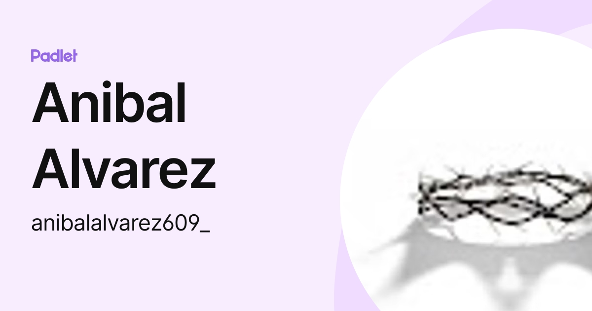 Anibal Alvarez (anibalalvarez609_) profile | Padlet