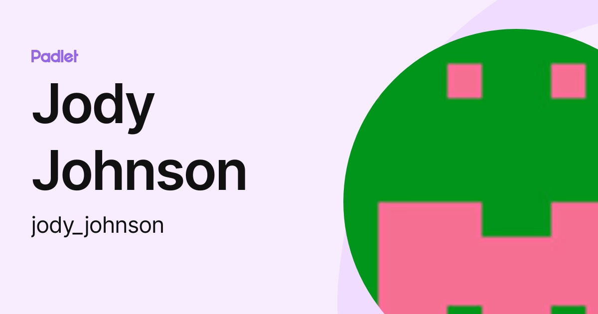 Jody Johnson (jody_johnson) profile | Padlet