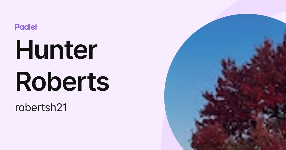 Hunter Roberts (robertsh21) profile | Padlet
