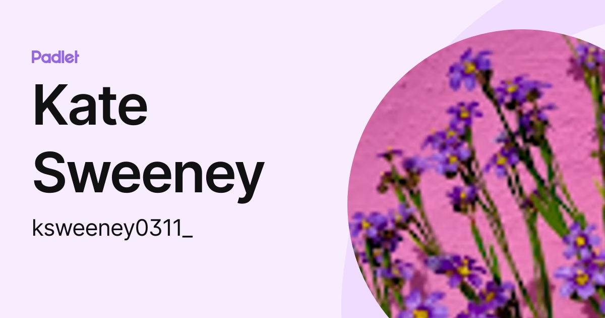 Kate Sweeney (ksweeney0311_) profile | Padlet