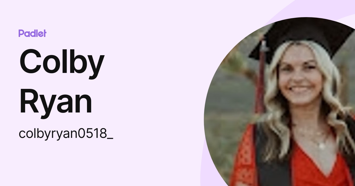 Colby Ryan (colbyryan0518_) profile | Padlet