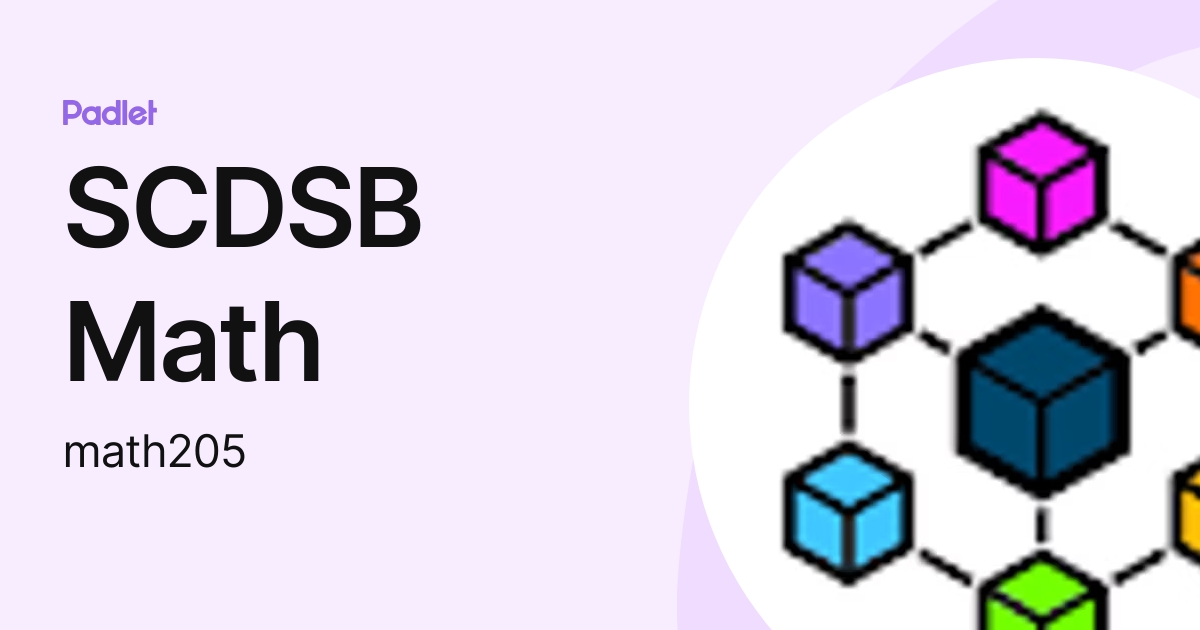 SCDSB Math (math205) profile | Padlet