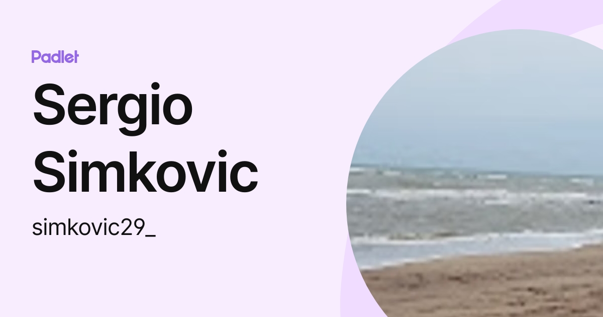 Sergio Simkovic (simkovic29_) profile | Padlet