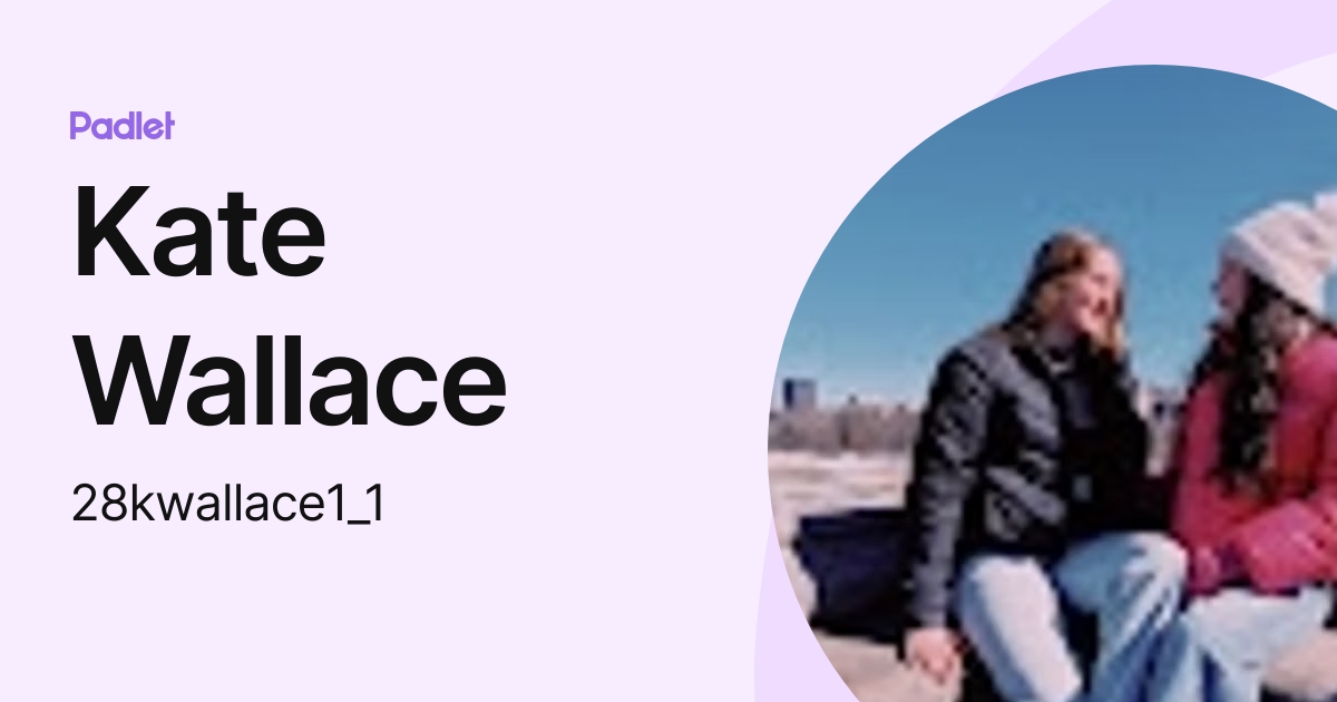 Kate Wallace (28kwallace) profile | Padlet